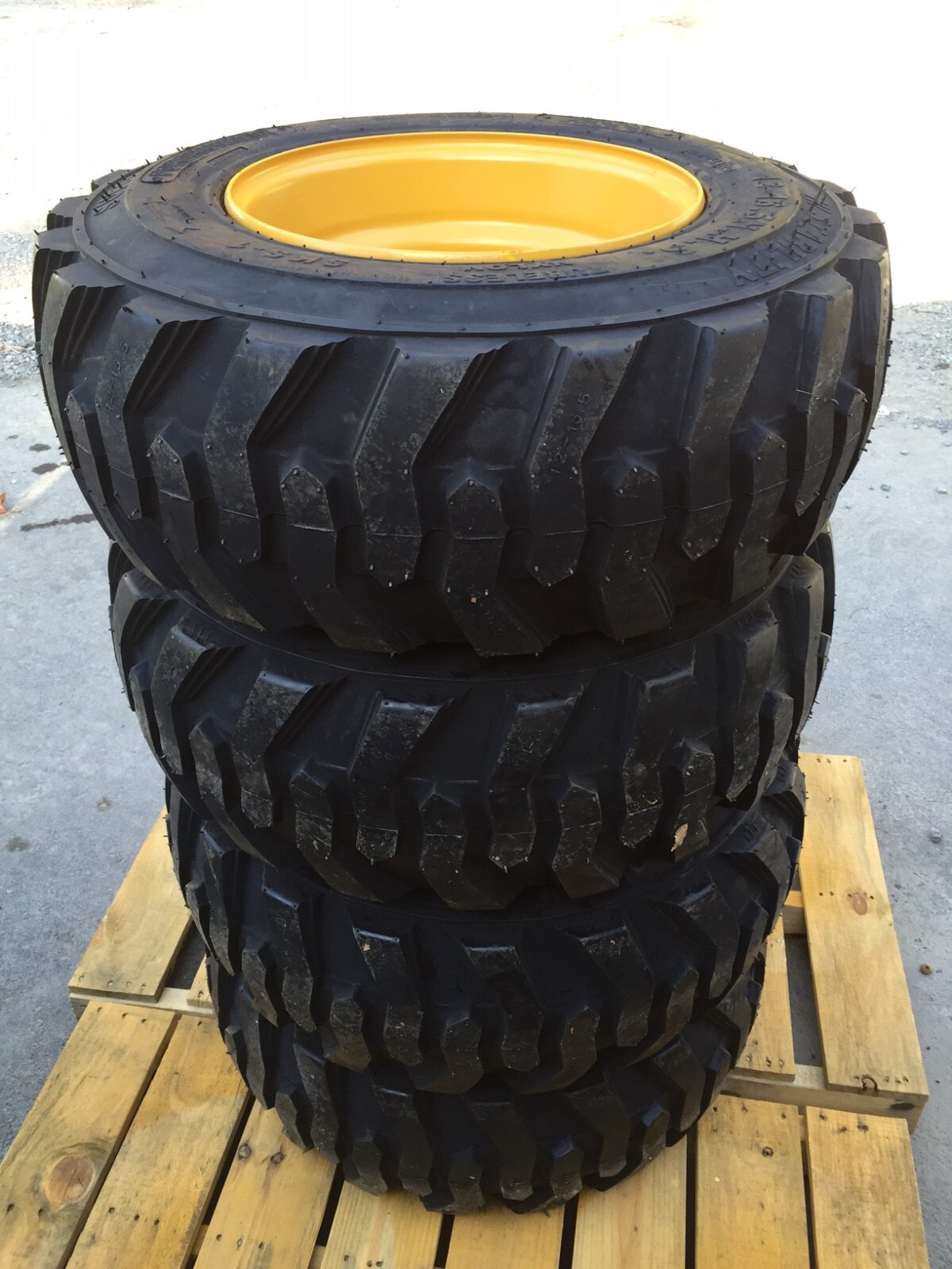 4 NEW 12-16.5 Skid Steer Tires & Rims for Caterpillar - CAT - 12X16.5 ...