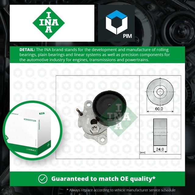 AUDI A5 2.0 AUX Belt Tensioner 08 to 17 Drive V-ribbed INA 06k903133ab ...