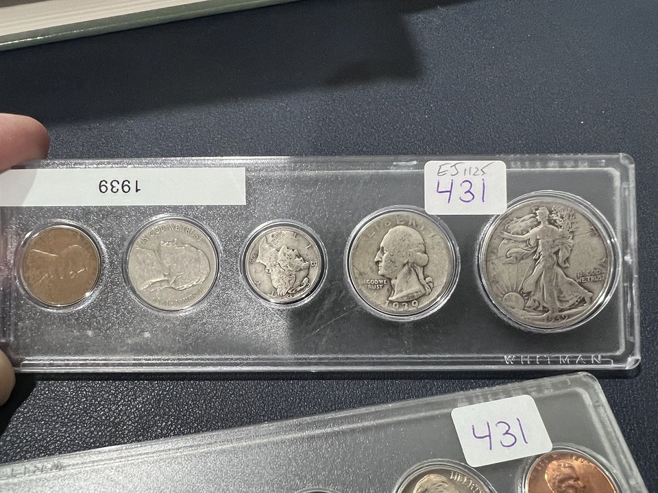 1939 Silver Year Set 1960 Silver Year Set & 2 1964 Silver Proof Set - 4 ...