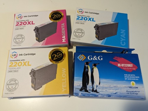 Four 220XL Ink Cartridges Black for Epson WorkForce WF2650 WF2630 ...