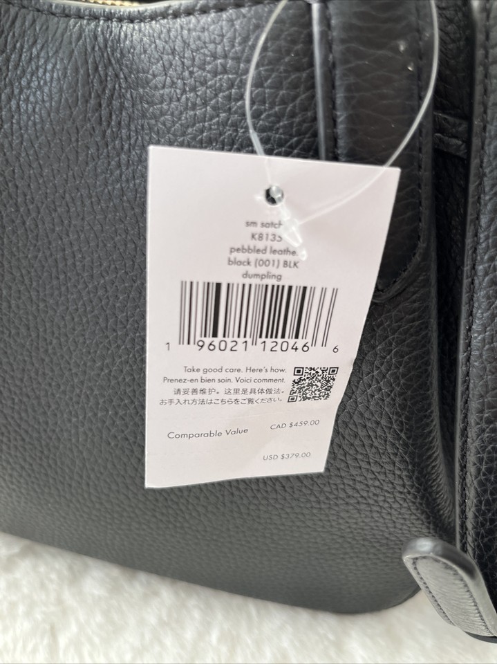 New Kate Spade Dumpling Small Satchel Crossbody Black | eBay