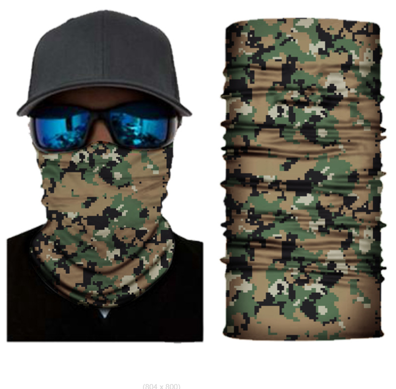 Sunscreen Cycling Camouflage Neck Gaiters Bandanas Fabric Motorcycle ...
