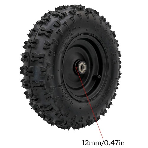 6'' 4.10-6 Front Wheel Rim Tire for Go Kart Scooter Golf Carts E-bike ...