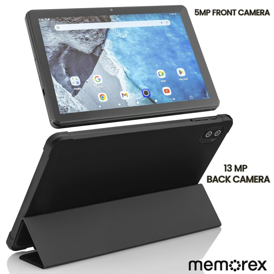 Memorex Mxtab101b 4-in-1 Bundle 10.1" HD IPS Android 14 8-Core 128GB ...