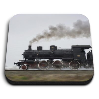 1x Square Fridge MDF Magnet Old Steam Locomotive Train Travel #51599 ...