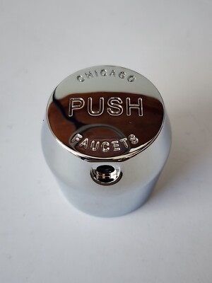 Chicago Faucet Handle, Metal 665-PSHJKCP MVP Push Button Handle [RC 4-2 ...