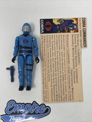 Cobra Commander V1 Straight Arm Red File Card 100% Complete 1983 G.I ...