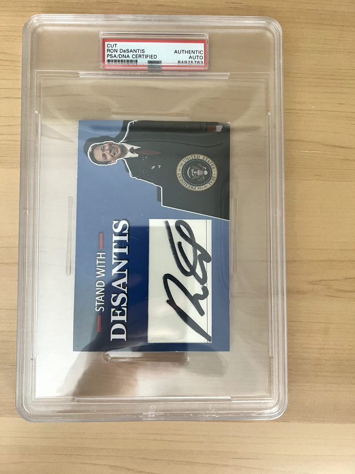 Ron DeSantis Florida Governor / President Signed Cut Card Auto PSA/DNA ...