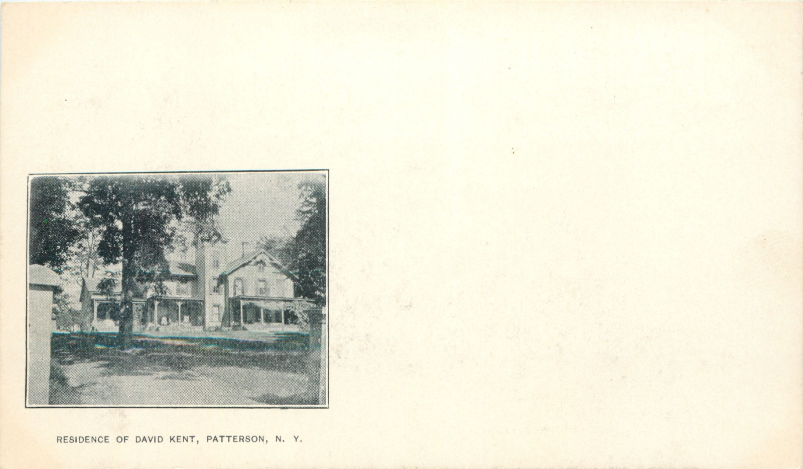 An Early View Of The Residence Of David Kent, Patterson, New York NY ...