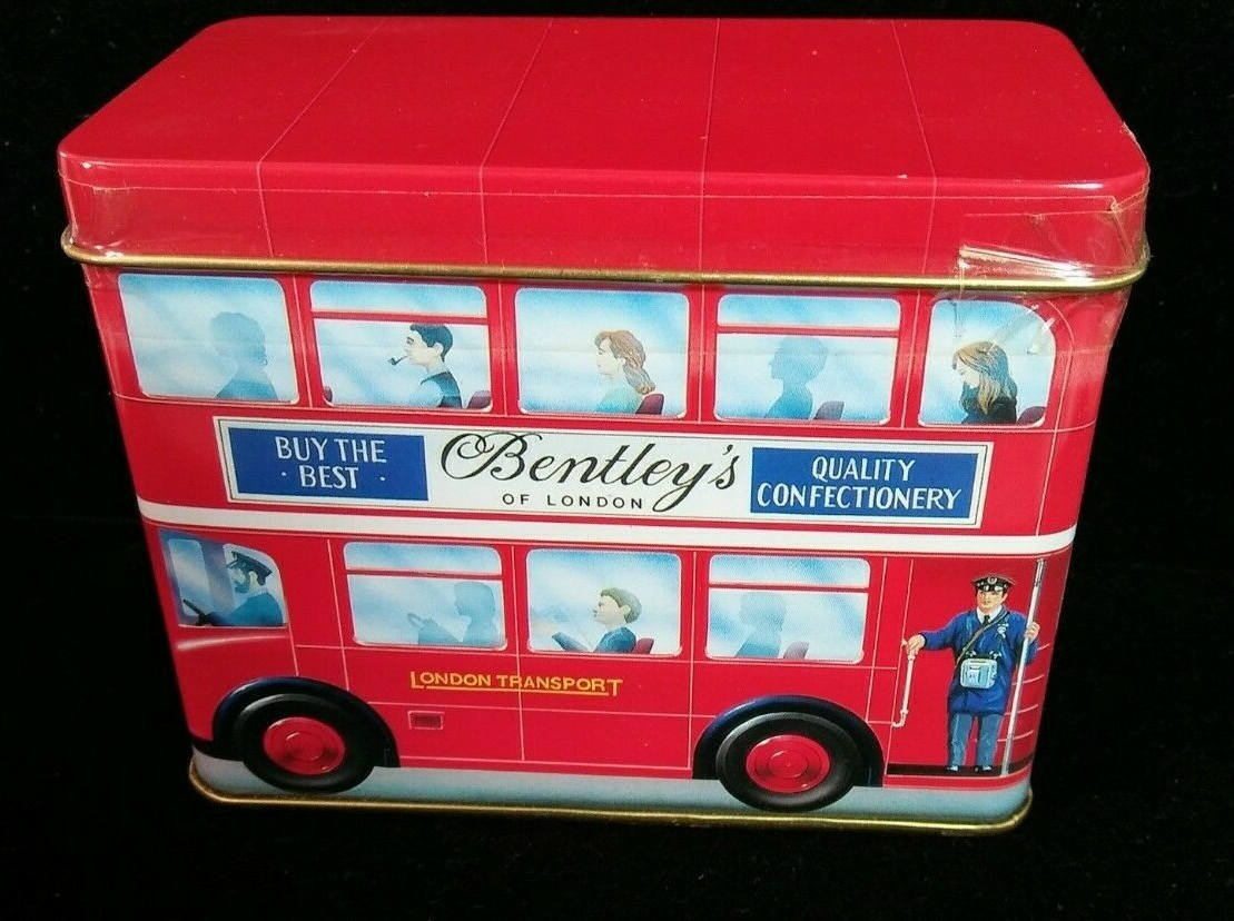 DOUBLE DECKER BUS CANDY TIN. "BENTLEY'S CONFECTIONERY" Sealed | eBay