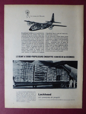 7/1958 PUB LOCKHEED GEORGIA C-130 HERCULES USAF AIRLIFTER CARGO FRENCH ...