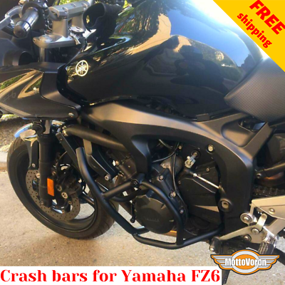 For Yamaha FZ6 Crash bars FZ6N Engine guard Fazer FZ6 S2 FZ6-S, Free ...