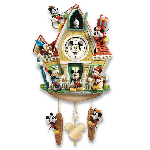 Disney Mickey Through The Years Cuckoo Clock Bradford Exchange | eBay