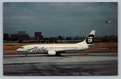 Alaska Airlines Boeing B-737-4Q8 Airplane John Wayne Airport CA Vtg ...