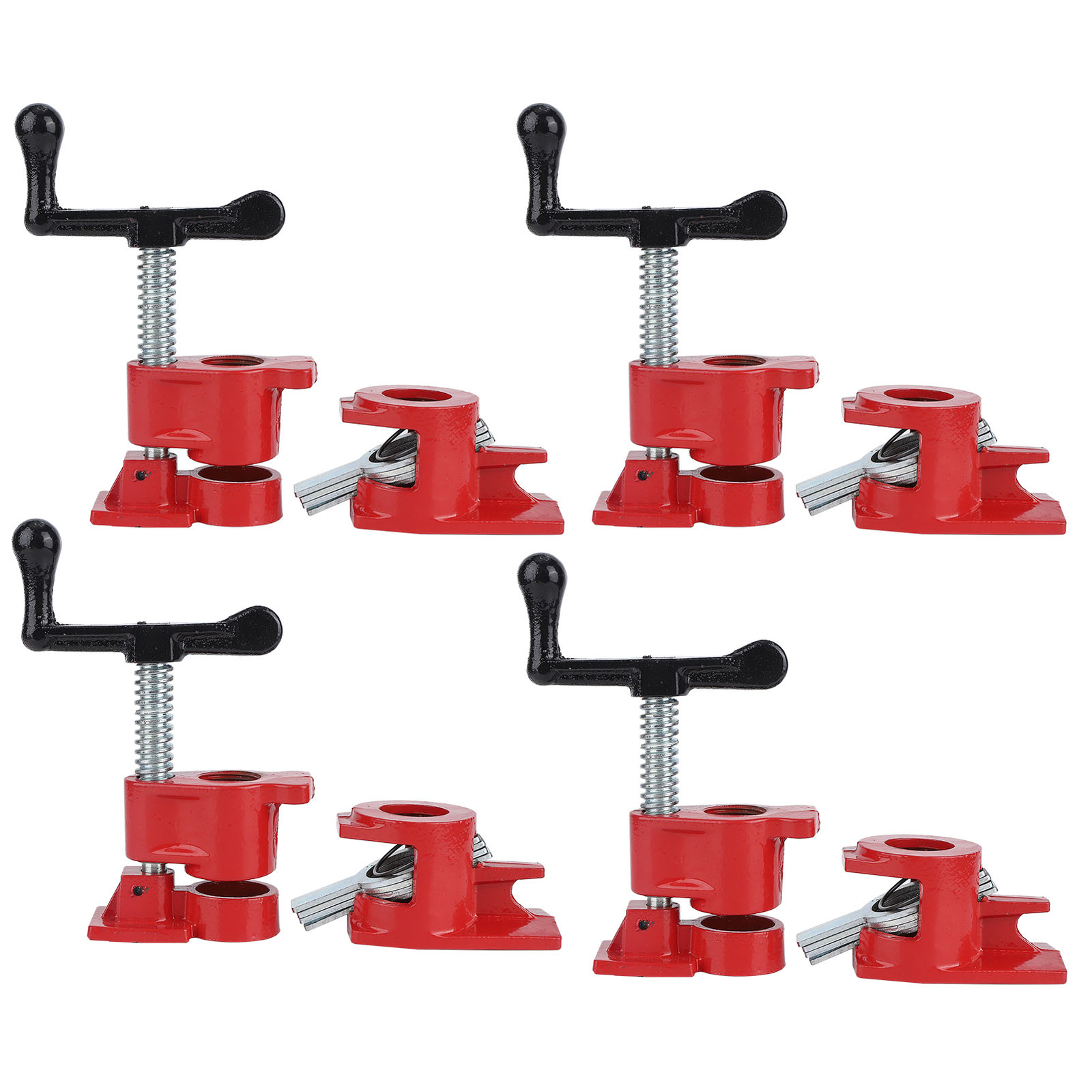 4Sets 3/4" Quick Release Heavy Duty Wide Base Iron Wood Metal Clamp ...