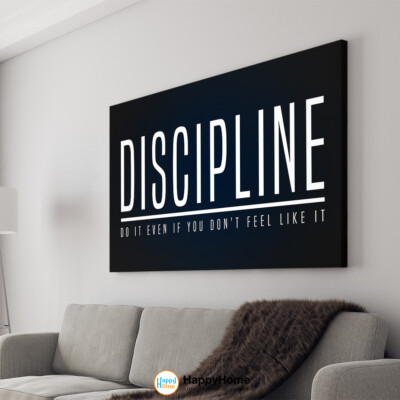 Discipline Definition Poster Motivational Inspirational Wall Art Office ...