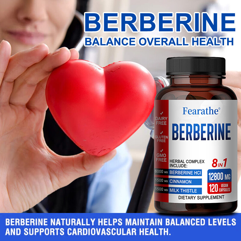 Berberine - 30 to 120 Root Extract Capsules - 12,800mg - Blood Pressure ...