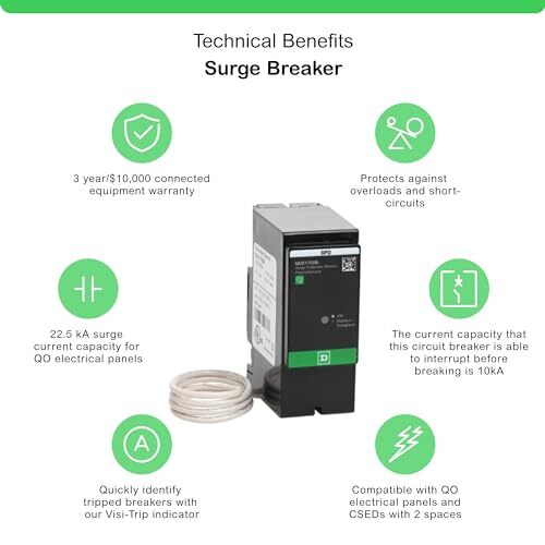Square D - QO2175SB QO SurgeBreaker, Surge Protection Device, 22.5kA ...