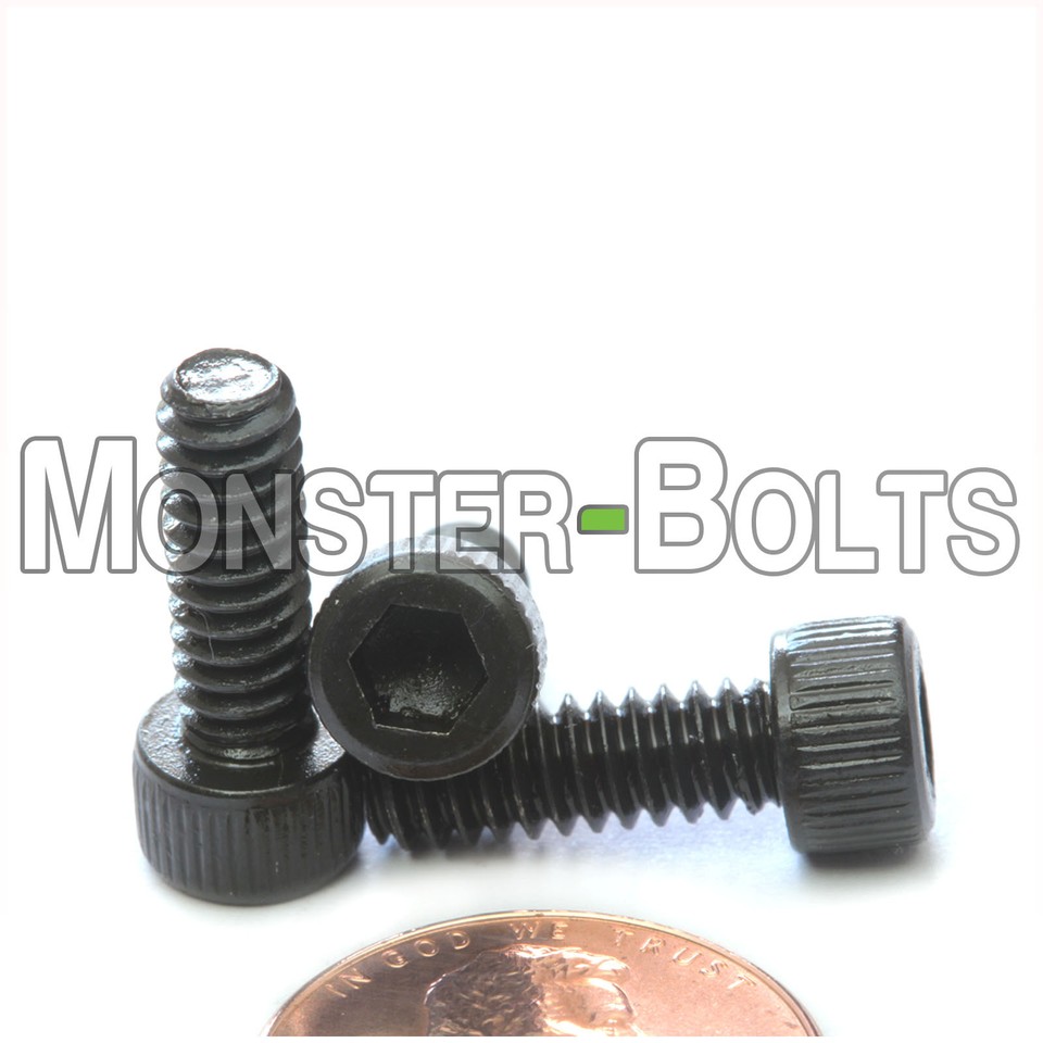 #10-32 Socket Head Cap Screws, Alloy Steel w/ Black Oxide, US SAE Fine ...