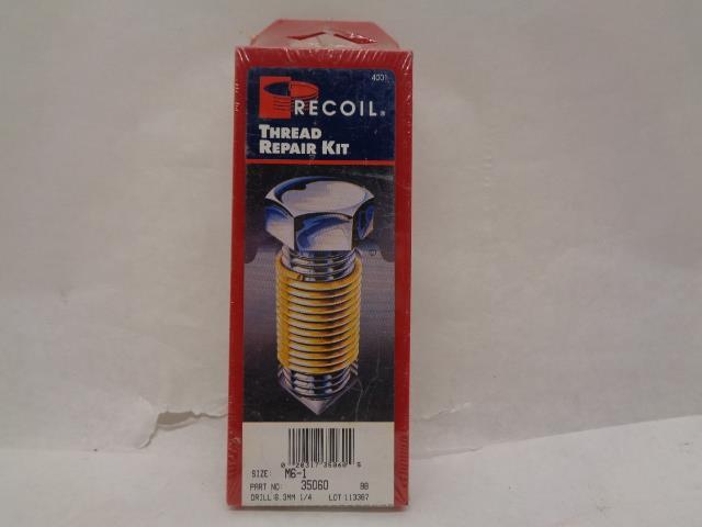 RECOIL THREAD REPAIR KIT M6-1 6.3mm 1/4 DRILL 35060 R22T2 | eBay