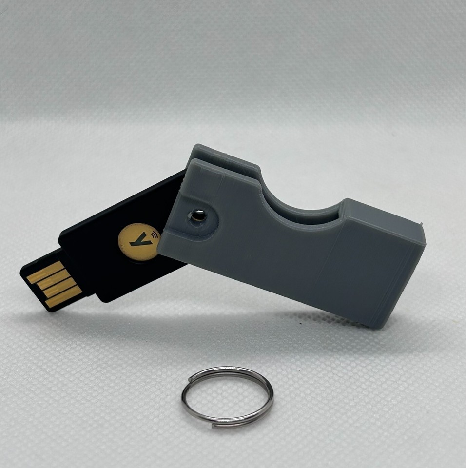 Yubikey Protector Flip Case Keychain Holder (5 NFC / 5C NFC Compatible ...