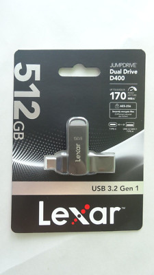Lexar 512GB JumpDrive Dual Drive D400 USB 3.2 Gen 1 Type-C & Type-A ...