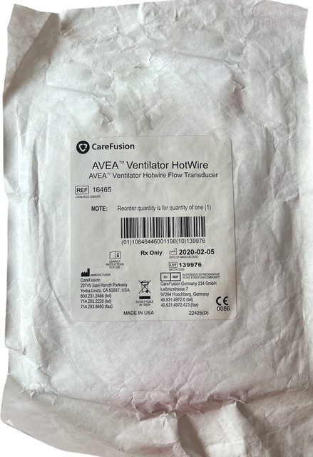 CareFusion Viasys Avea Hotwire 16465 Cable Flow Transducer Sensor for ...