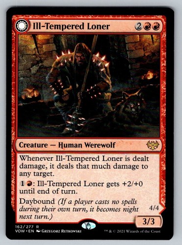 MTG Innistrad: Crimson Vow Rare NM III-Tempered Loner Howlpack Avenger ...