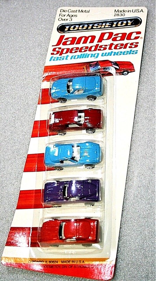 Tootsie toy 5 pc set Jam Pac Speedsters Diecast Cars Pack New NOS MOC ...