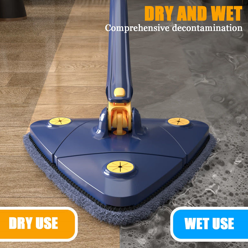 360° Rotatable Adjustable Cleaning Mop Multipurpose Triangle Mops ...
