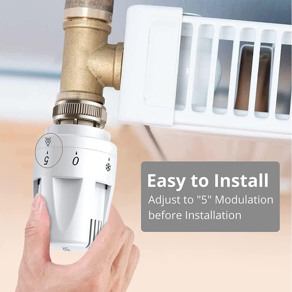 6X Thermostat Head TRV Radiator Thermostatic Heater Control Head ...