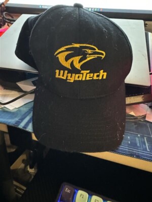 Wyotech Hat Cap Black Strap Back Mens Adjustable Gold Eagle Logo ...
