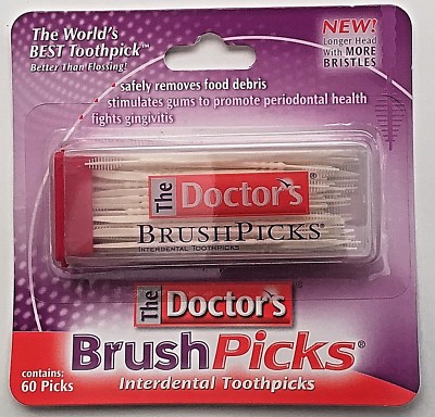 Doctor's - BrushPicks Interdental Toothpicks 60 Picks in Plastic ...