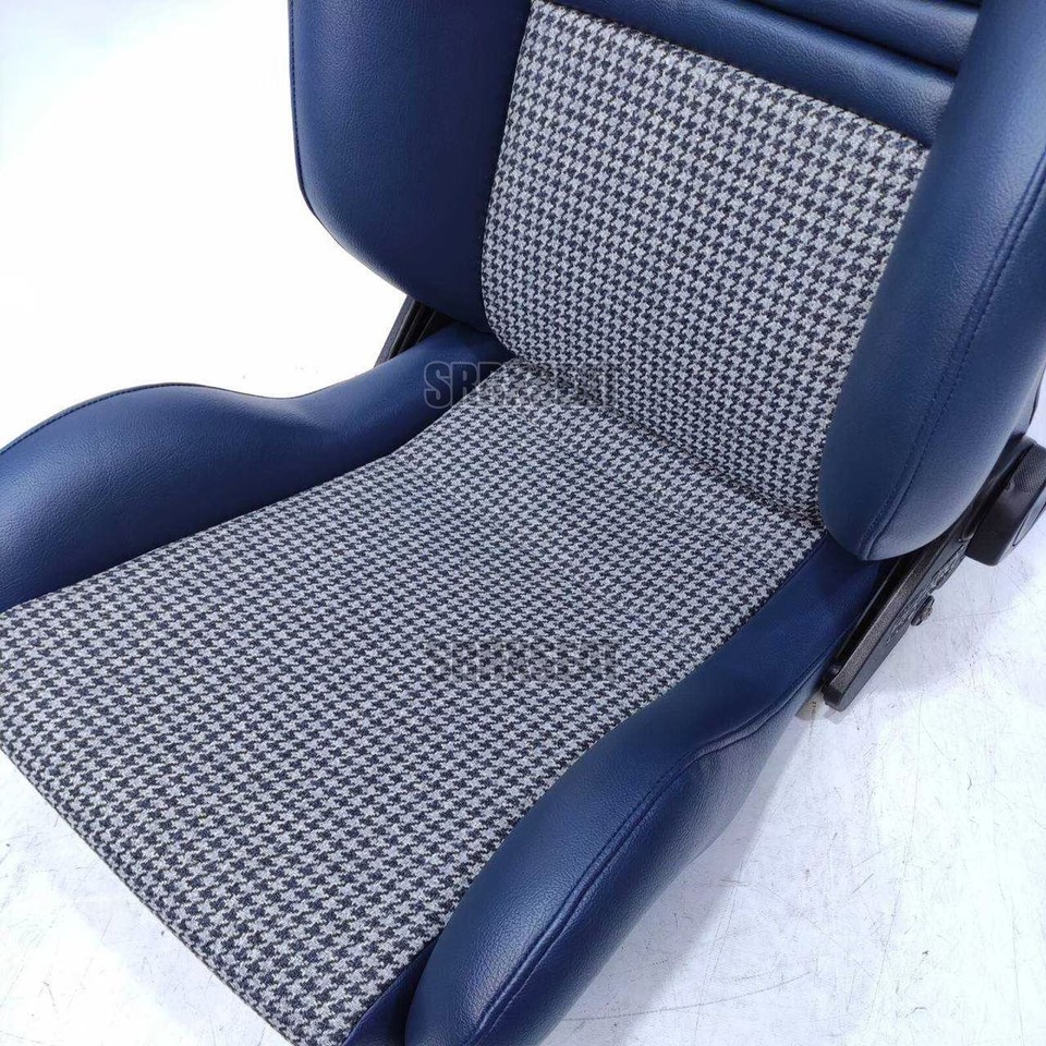 【1 PAIR】AUTHENTIC RECARO LSB NAVY BLACK HOUNDTOOTH【US LOCATION NO ...