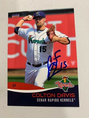 Colton Davis 2017 Signed Cedar Rapids Team Card | eBay