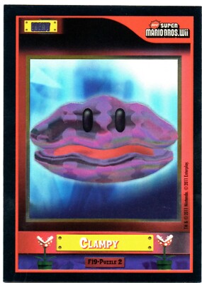 CLAMPY #F19 CROMO FOIL PUZZLE SUPER MARIO BROS WII 2011 E-MAX | eBay
