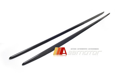 Carbon Fiber Side Skirt Rocker Panels fits Mercedes W205 Sedan C-Class ...