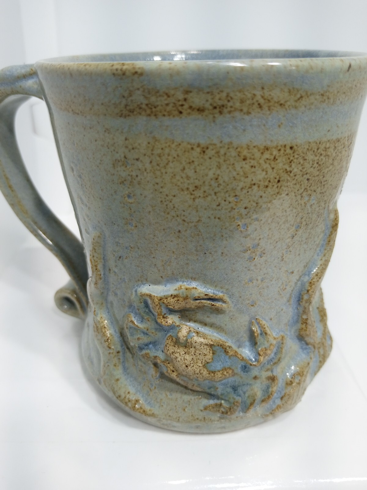 SEA OCEAN LIFE COFFEE MUG. CRAB POTTERY 3D MUG. EMBOSSED CRAB Mug. B282 ...