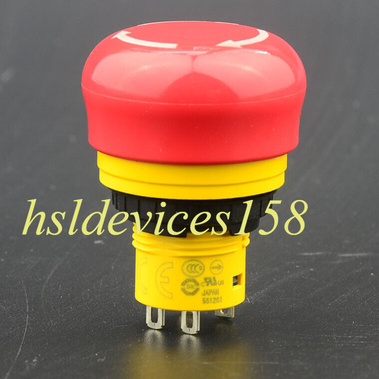 1Pcs NEW IDEC Emergency Stop Button Switch AB6E-3BV02PRM 16mm 4 Feet ...
