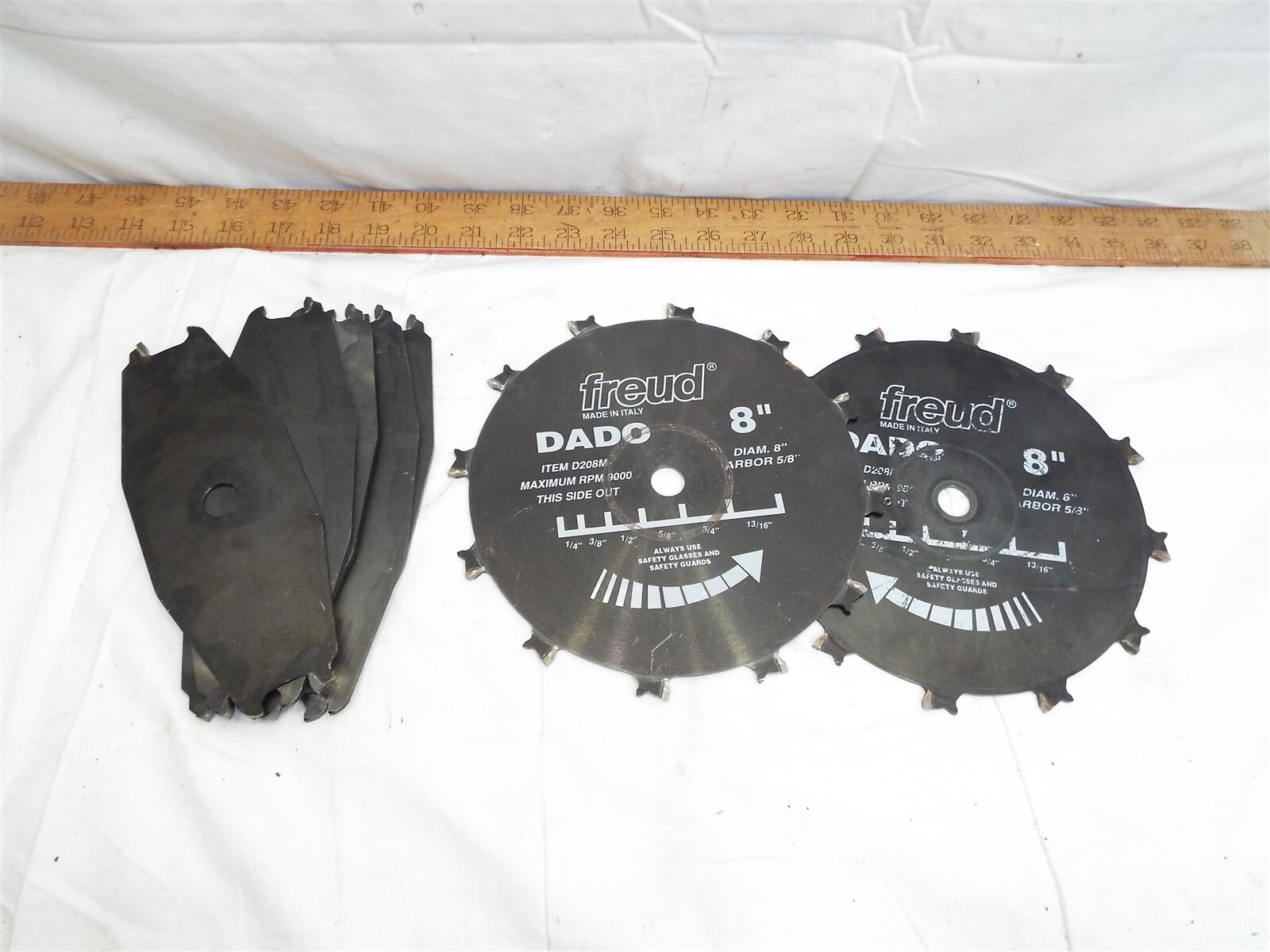 Freud 8" Stack Dado Saw Blade Set D208 Table Tool 5/8" Arbor Stacked ...