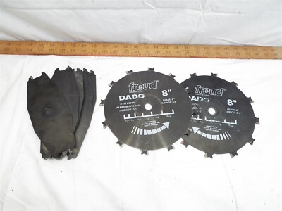Freud 8" Stack Dado Saw Blade Set D208 Table Tool 5/8" Arbor Stacked ...