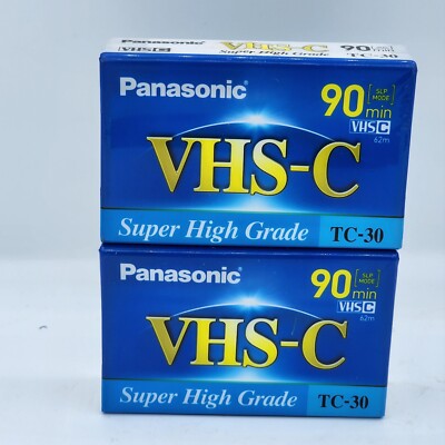 Video Camera Tape TC-30 VHS-C Super High Grade 90 Minutes Panasonic New ...