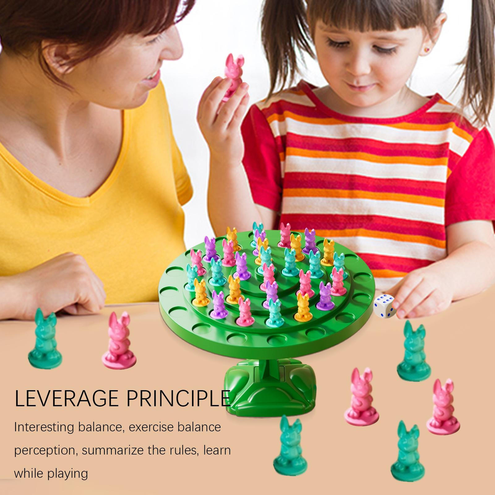 Balancing Game Children Interactive Balance Tree Bunny Counting Toys ...