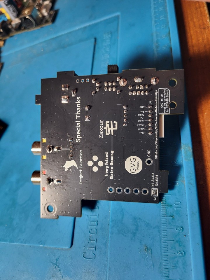 NES AV Power Board / NES Revival NESRGB Companion V.3.1.c Din 9 Genesis ...