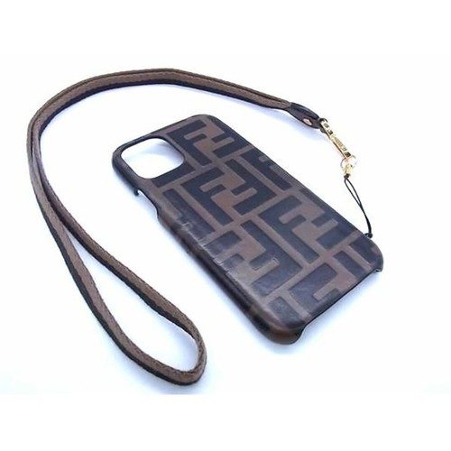FENDI Zucchino Pattern PVC Neck Strap iPhone 11 Pro Compatible ...