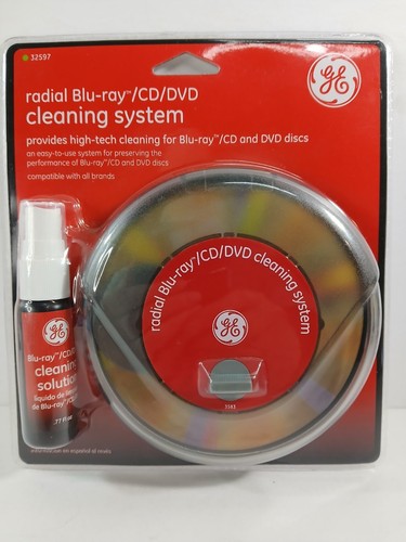 NEW GE Radial Blu-ray/CD/DVD Disc Cleaning System Model 32597 | eBay