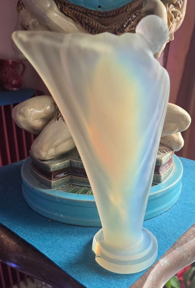 ETLING/LUCILLE SEVIN FIGURINE VERRE OPALESCENT ART DECO ISADORA DUNCAN ...