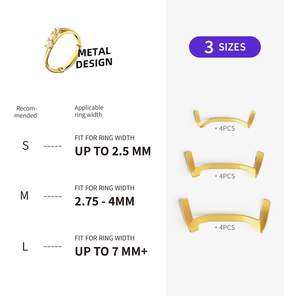 Ring Guard Set for Loose Rings 12 Pack Invisible Size Adjuster for Any ...