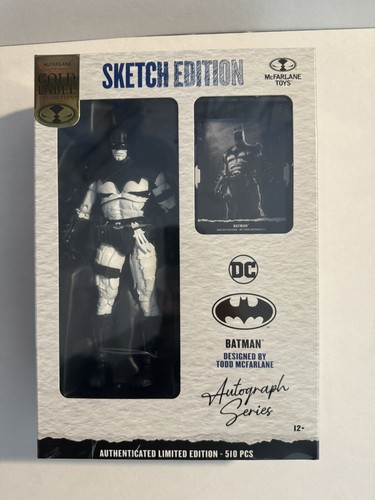 7" BATMAN DC Gold Label Sketch Edition Todd McFarlane Toys AUTOGRAPH LE ...