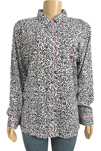 Victorias Secret Button Down Long Sleeve Sleep Pajama Top Jacket Gray ...